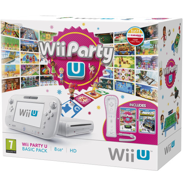 Wii U Console: 8GB Basic Pack Bundle - White (Includes Wii Party U and ... Wii U Console: 8GB Basic Pack Bundle - White (Includes Wii Party U and ...