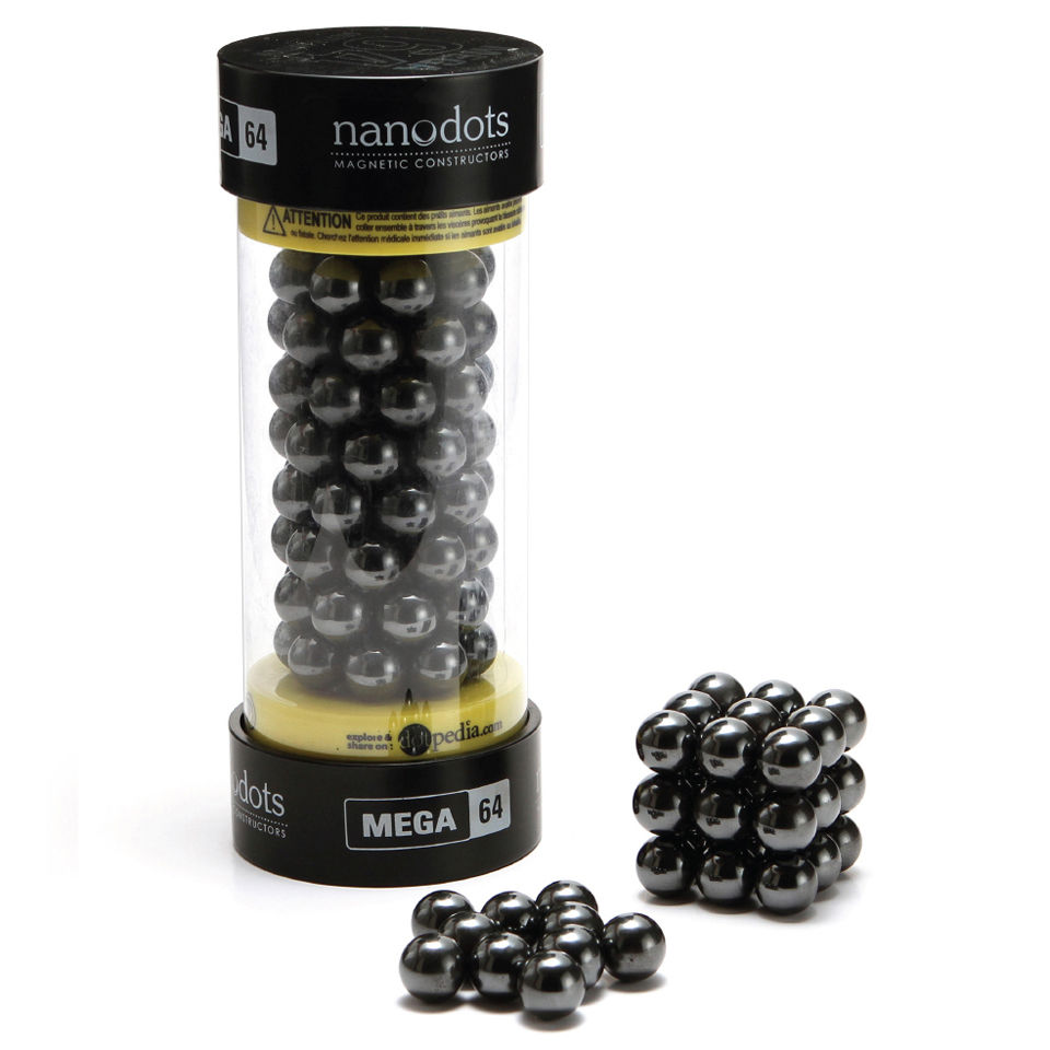 Mega Nanodots Magnetic Constructors Black - 64 Dots | IWOOT