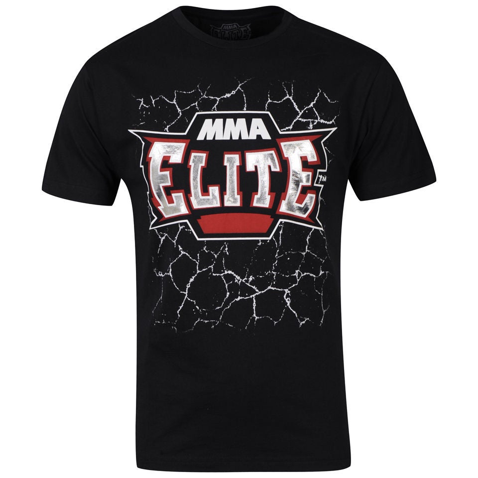 MMA Elite Men s Cracked T Shirt Black Clothing TheHut