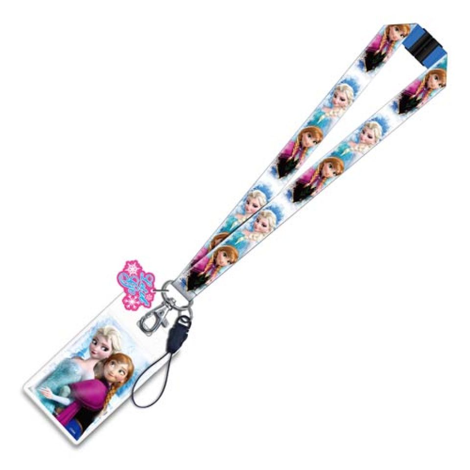Disney Frozen Elsa And Anna Lanyard Key Chain With ID Holder ...