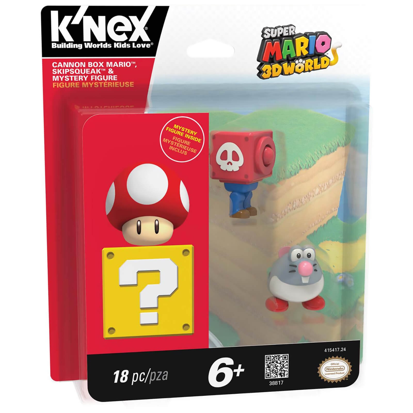 K'NEX Mario Kart: Cannon Box Mario, Draglet and Mystery (38817) Toys ...