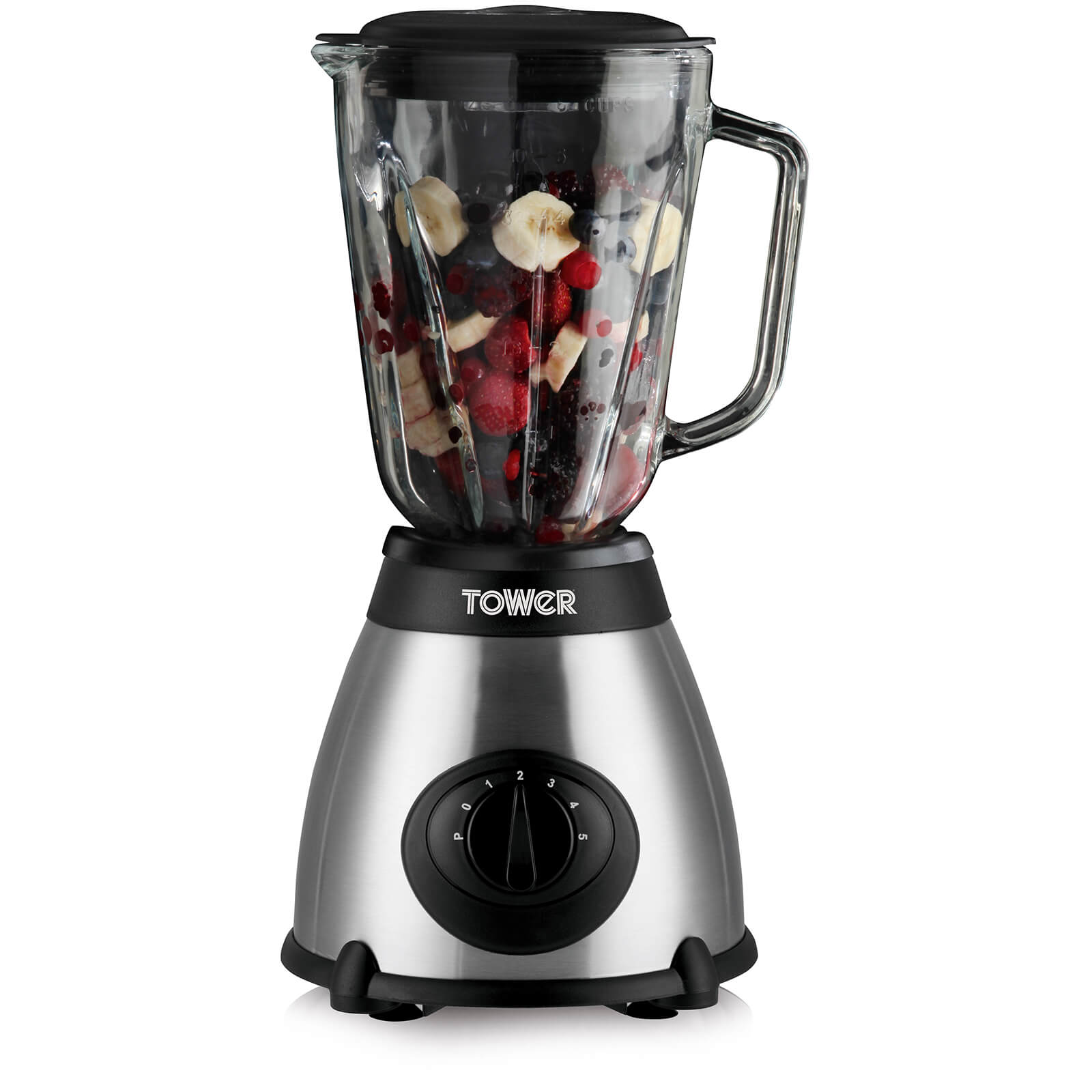Tower T12008 Glass Blender - Stainless Steel - 500W | IWOOT