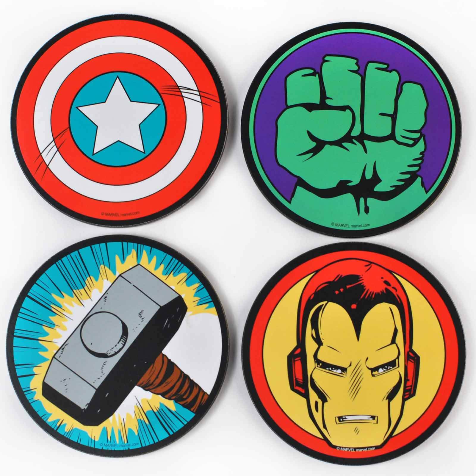 Marvel Comics Set of 4 Coasters | IWOOT