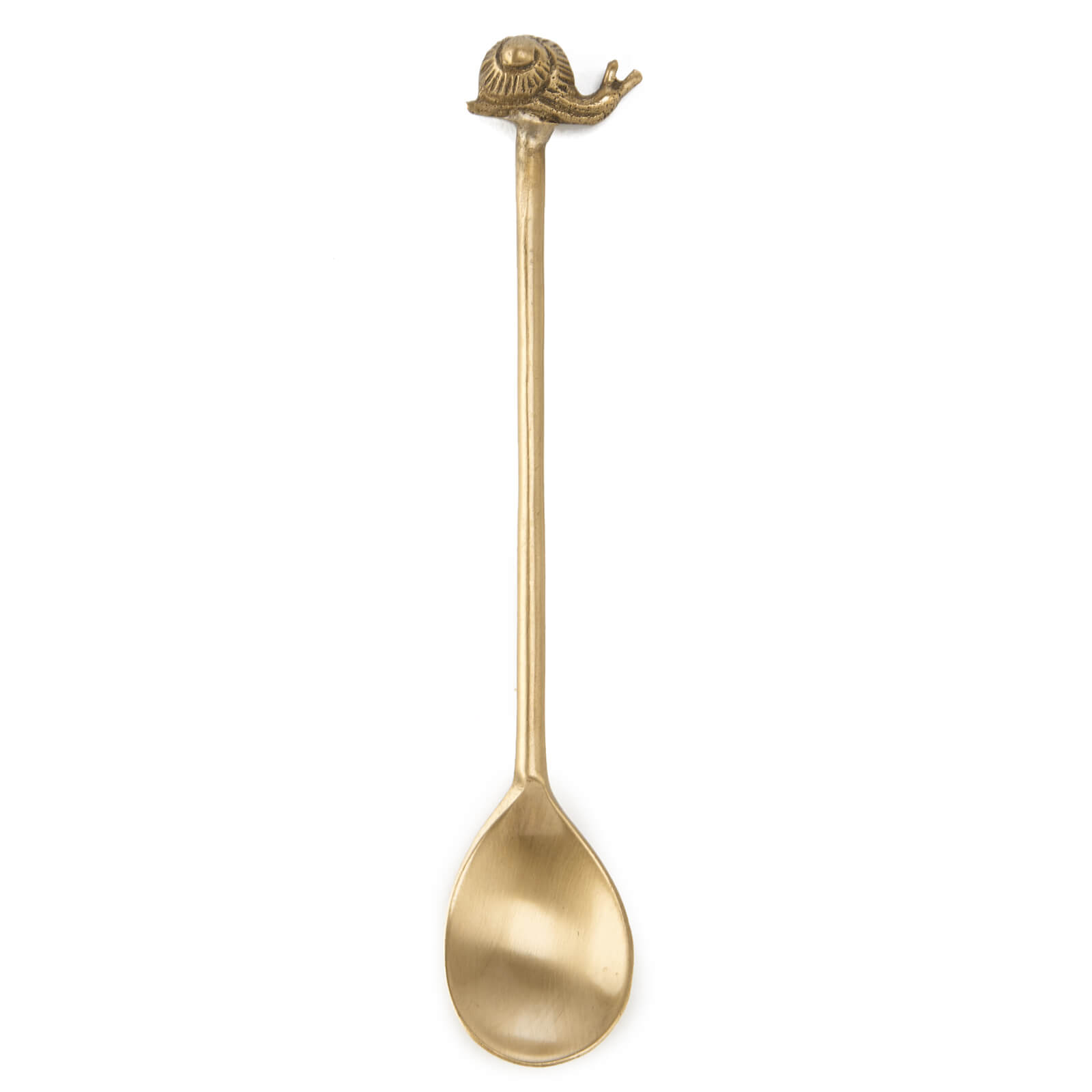 Nkuku Snail Brass Spoon - Antique Brass | IWOOT