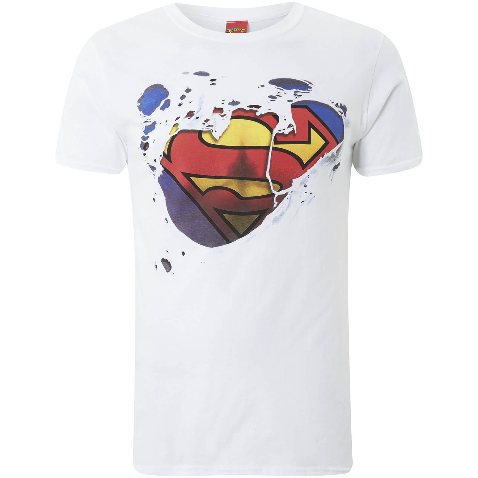 DC Comics Men's Superman Torn T-Shirt - White Merchandise | Zavvi