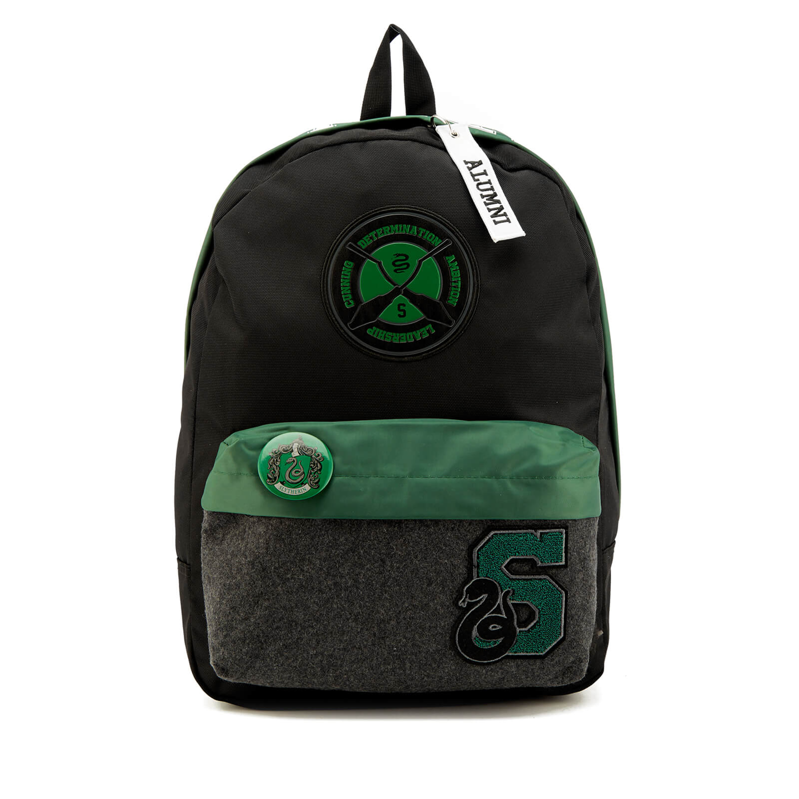 Harry Potter Slytherin House Backpack with Patches - Black Merchandise ...