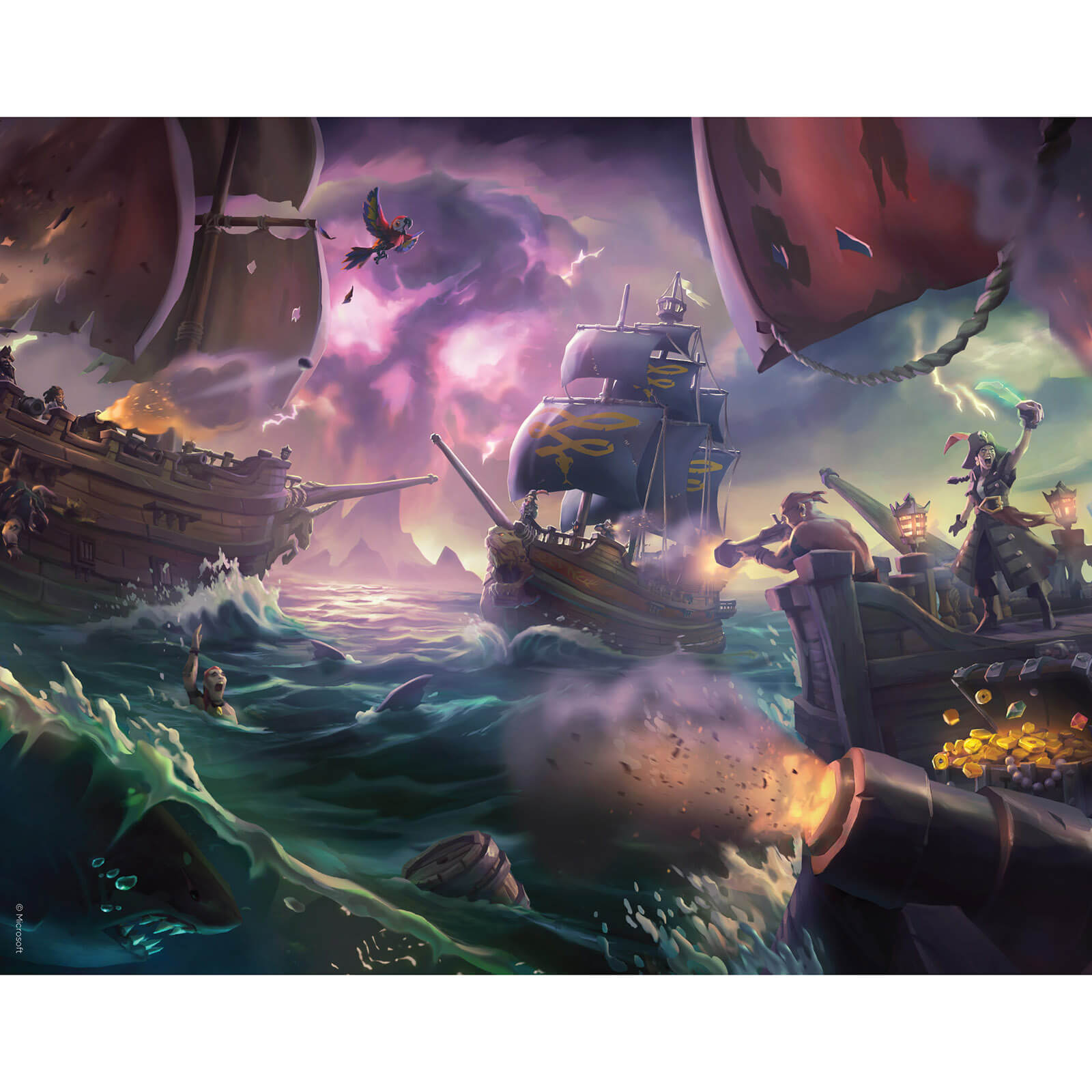 Sea Of Thieves - Battle of the Three storms Limited Edition Art Print ...