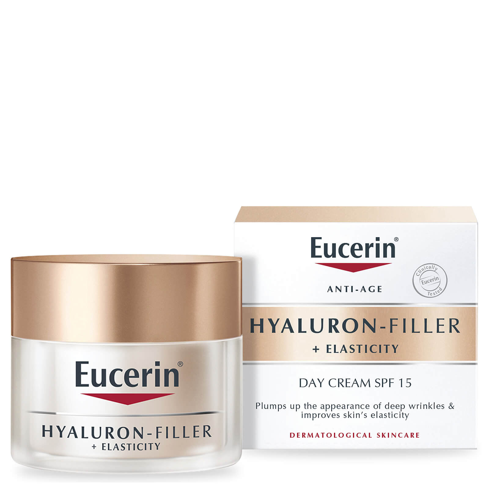 Eucerin Hyaluron-Filler + Elasticity Day Cream SPF 15 50ml - Entrega GRÁTIS