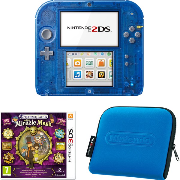 Nintendo 2DS Black & Blue Console: Bundle includes Professor Layton ...