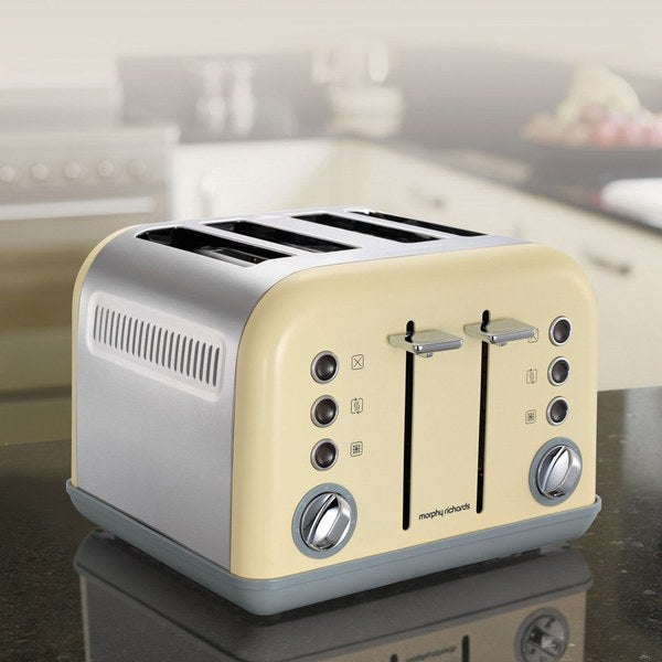 Morphy Richards 242003 New Accents 4 Slice Toaster - Cream Homeware | Zavvi