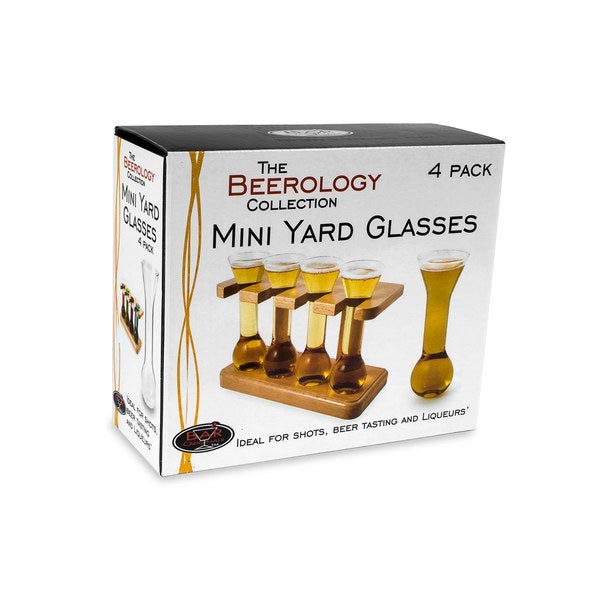 Mini Yard Shot Glasses with Stand (Set of 4) | IWOOT