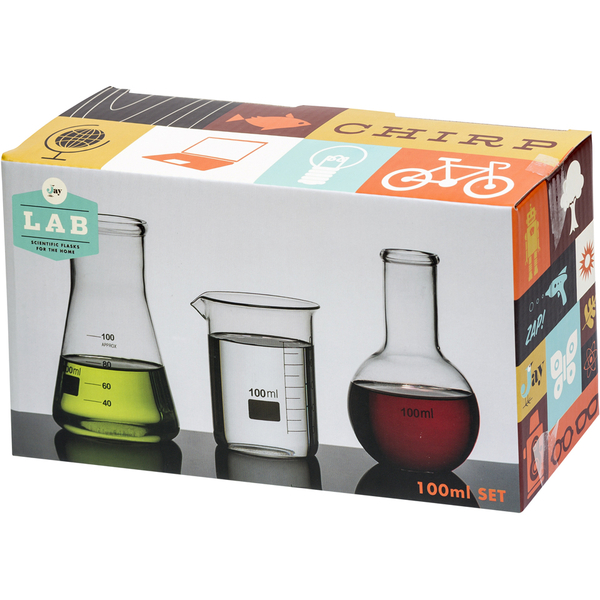 Lab Mini Science Flasks (Set of 3) (100ml) Traditional Gifts | Zavvi ...