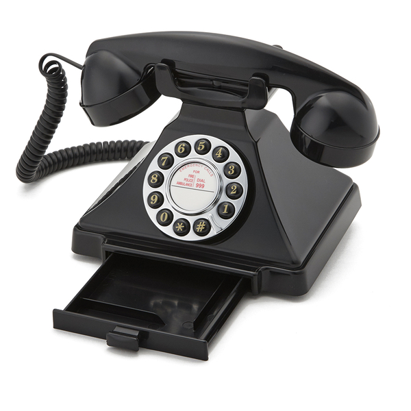 GPO Retro 1929S Classic Carrington Push Button Telephone - Black | IWOOT
