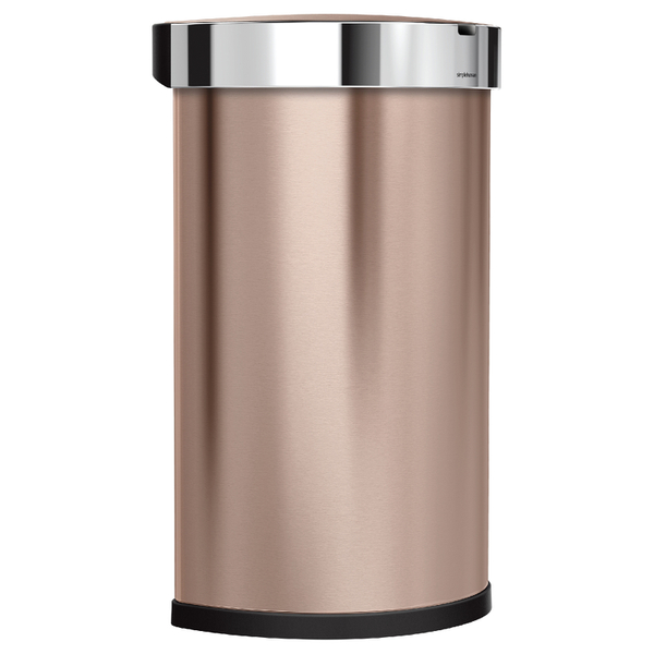 simplehuman Semi-Round Sensor Bin - Rose Gold 45L | IWOOT