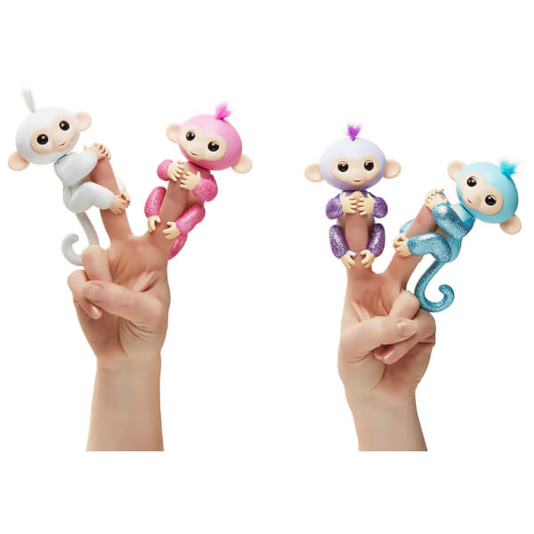 Fingerlings Baby Monkey - Glitter - Rose (Pink) | IWOOT