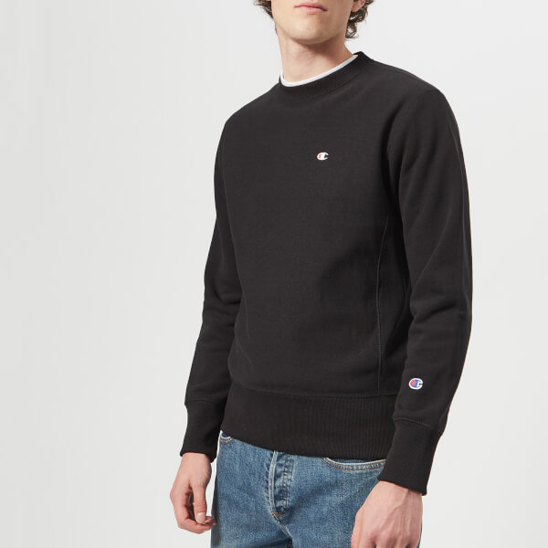 Champion Men's Crew Neck Sweatshirt - Black Mens Clothing | TheHut.com