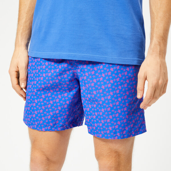 Vilebrequin Mens Moorea Small Turtles Swim Shorts Sea Blue Free Uk