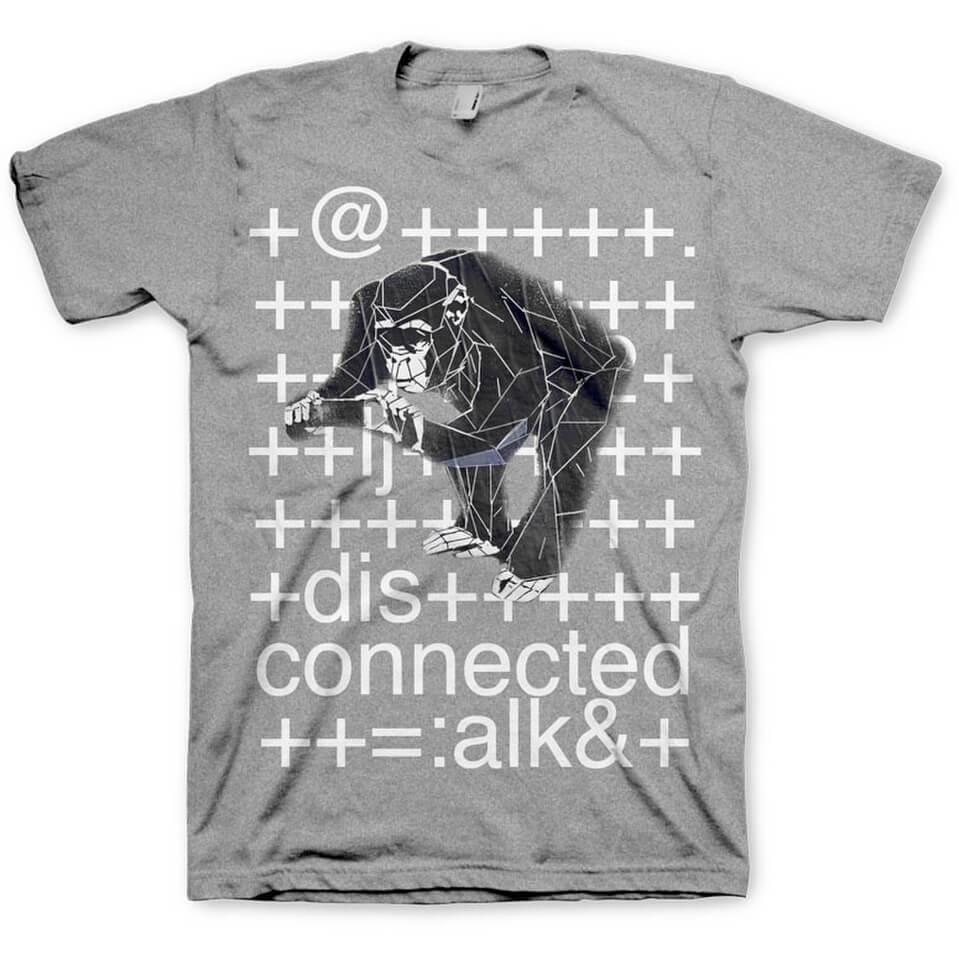 Watch Dogs Men's T-Shirt - Monkey - Grey Merchandise | Zavvi