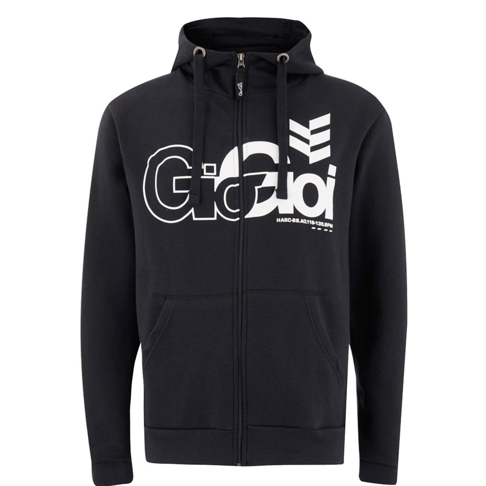 Gio Goi Men's Lancer Zip Through Hoody - Black Mens Clothing | Zavvi