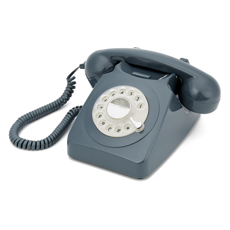 GPO Retro 746 Rotary Dial Telephone - Grey | IWOOT