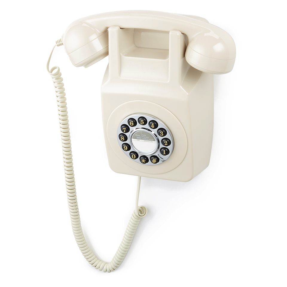 GPO Retro 746 Push Button Wall Telephone - Ivory Electronics | Zavvi