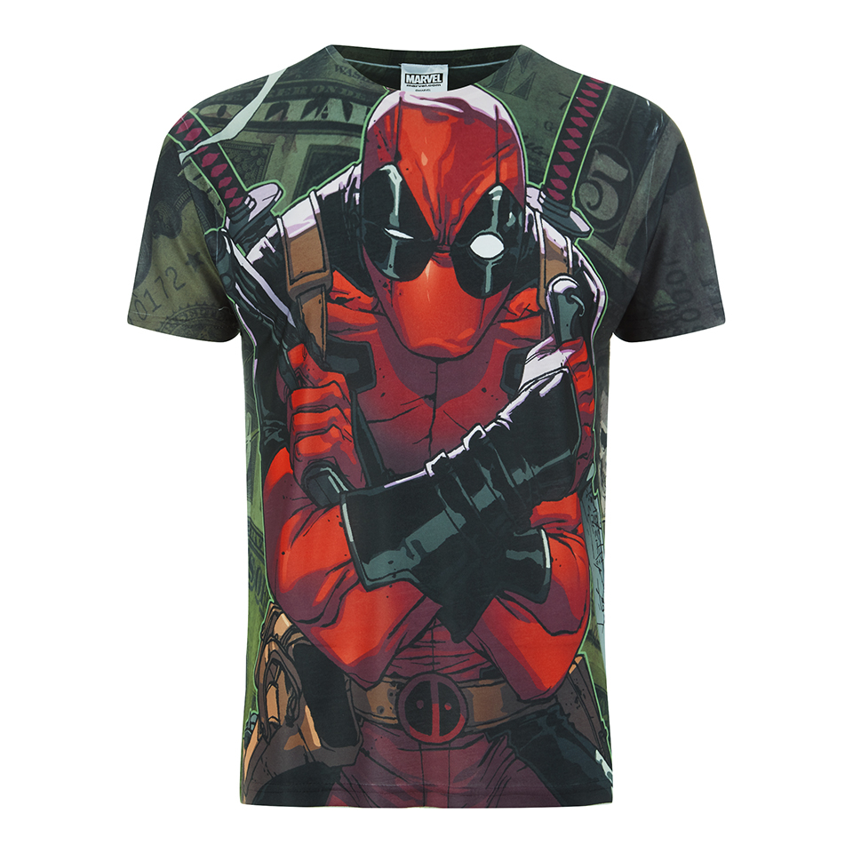 Marvel Men's Deadpool Dollar T-Shirt - White Merchandise | Zavvi