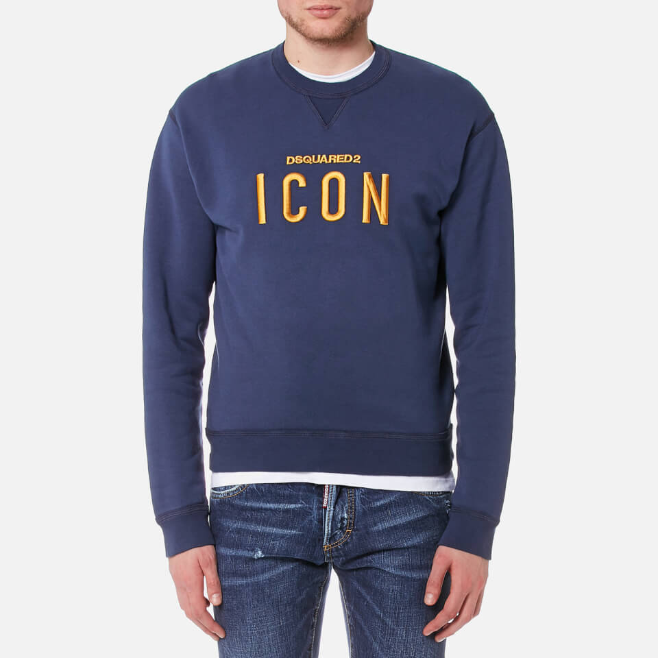 Dsquared2 Men's Icon Logo Dan Fit Sweatshirt - Navy - Free UK Delivery ...
