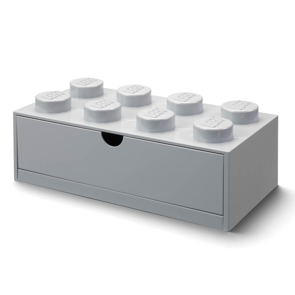 LEGO Storage Desk Drawer 8 - Grey Toys - Zavvi UK