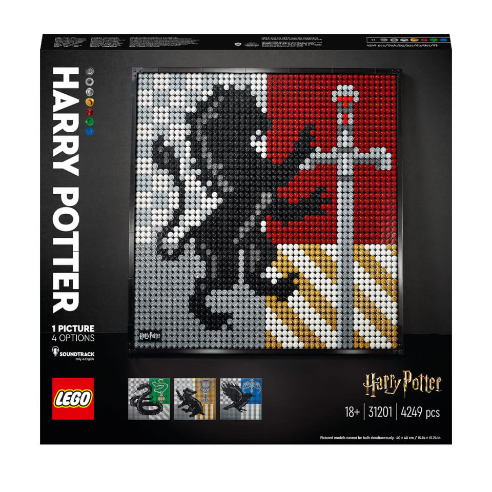 LEGO Art Harry Potter: Hogwarts Crests Poster Canvas Set (31201) Toys ...